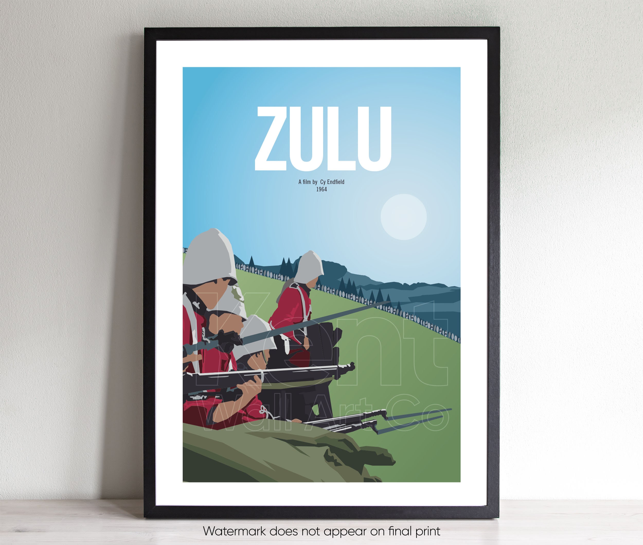 Zulu Landcape Minimalist Movie Poster Wall Art - Etsy UK