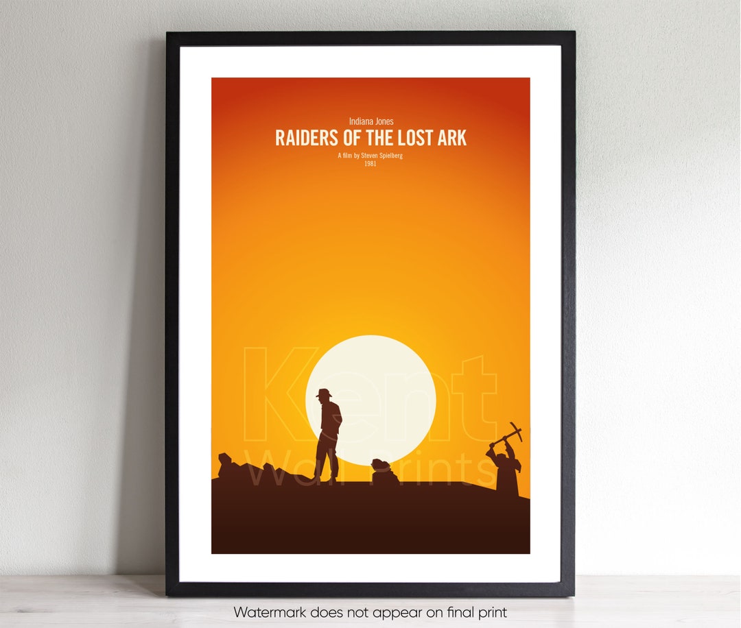 Indiana Jones Raiders of the Lost Ark Bold Minimalist Movie Poster Wall ...