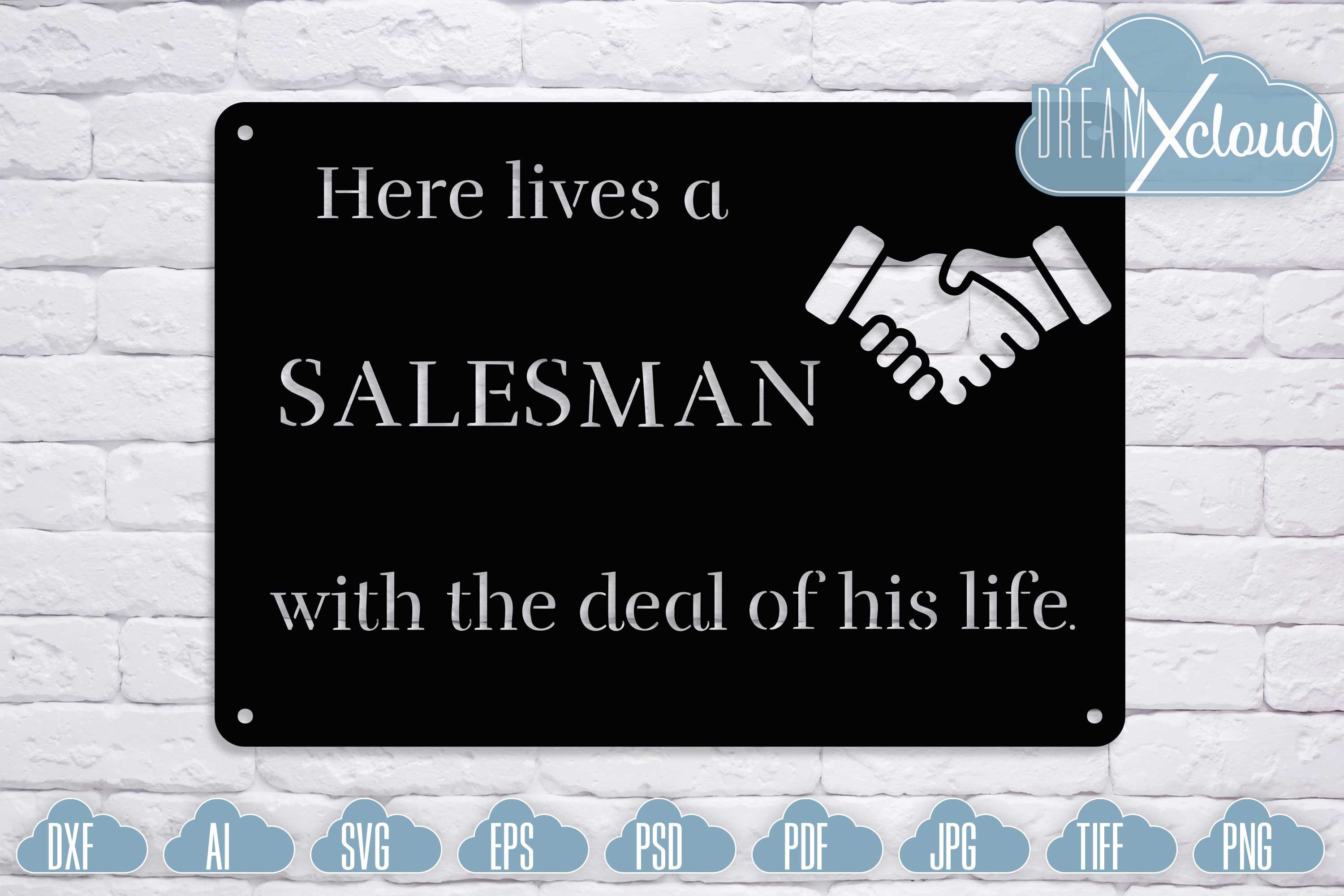 SALESMAN SIGN DOOR Sign Svg Funny Door Signs Hanging Door - Etsy