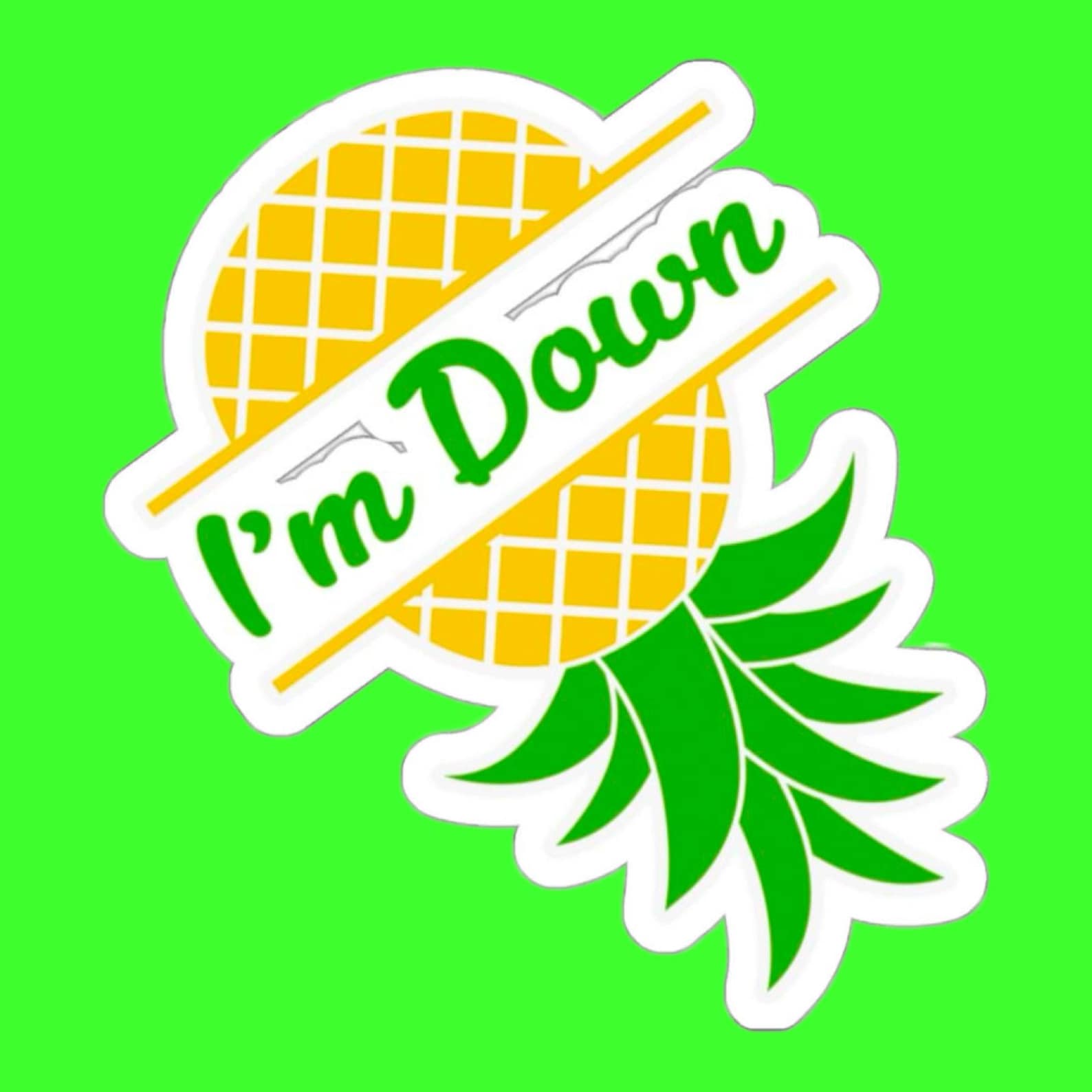I'm Down Pineapple Swinger Kiss-cut Stickers - Etsy