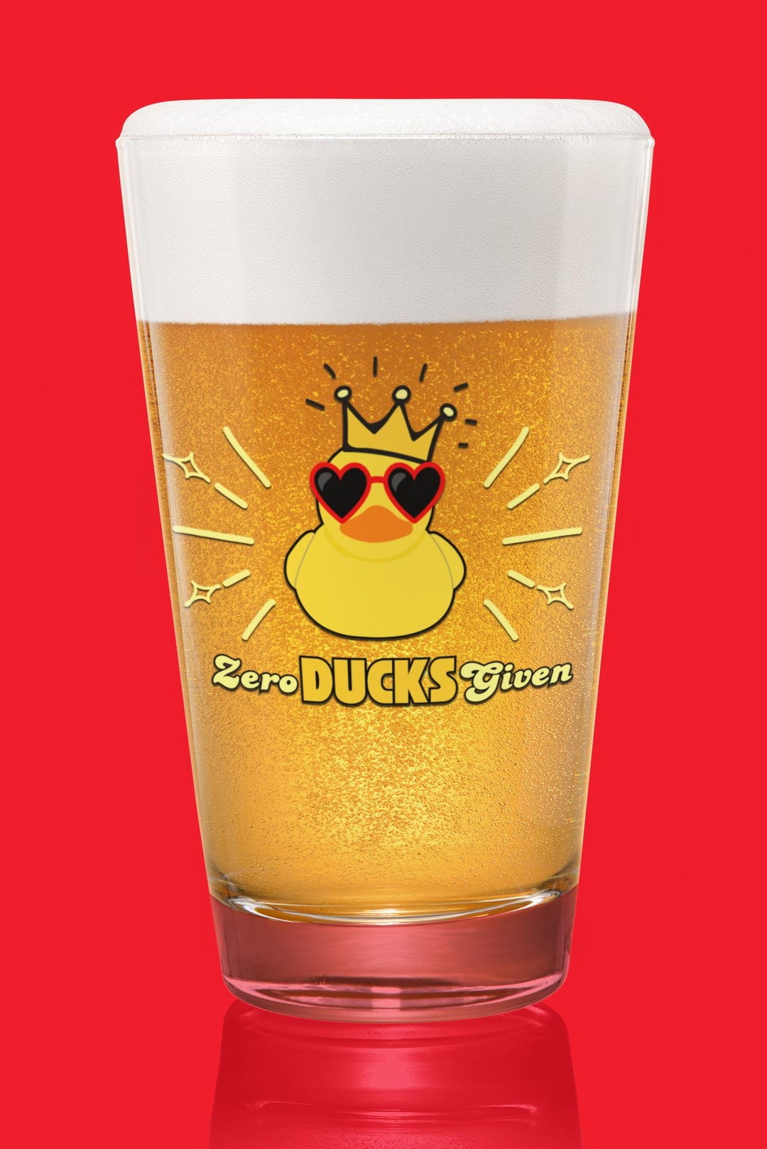 Zero Ducks Given Mixing Pint Glass, 16oz - Etsy
