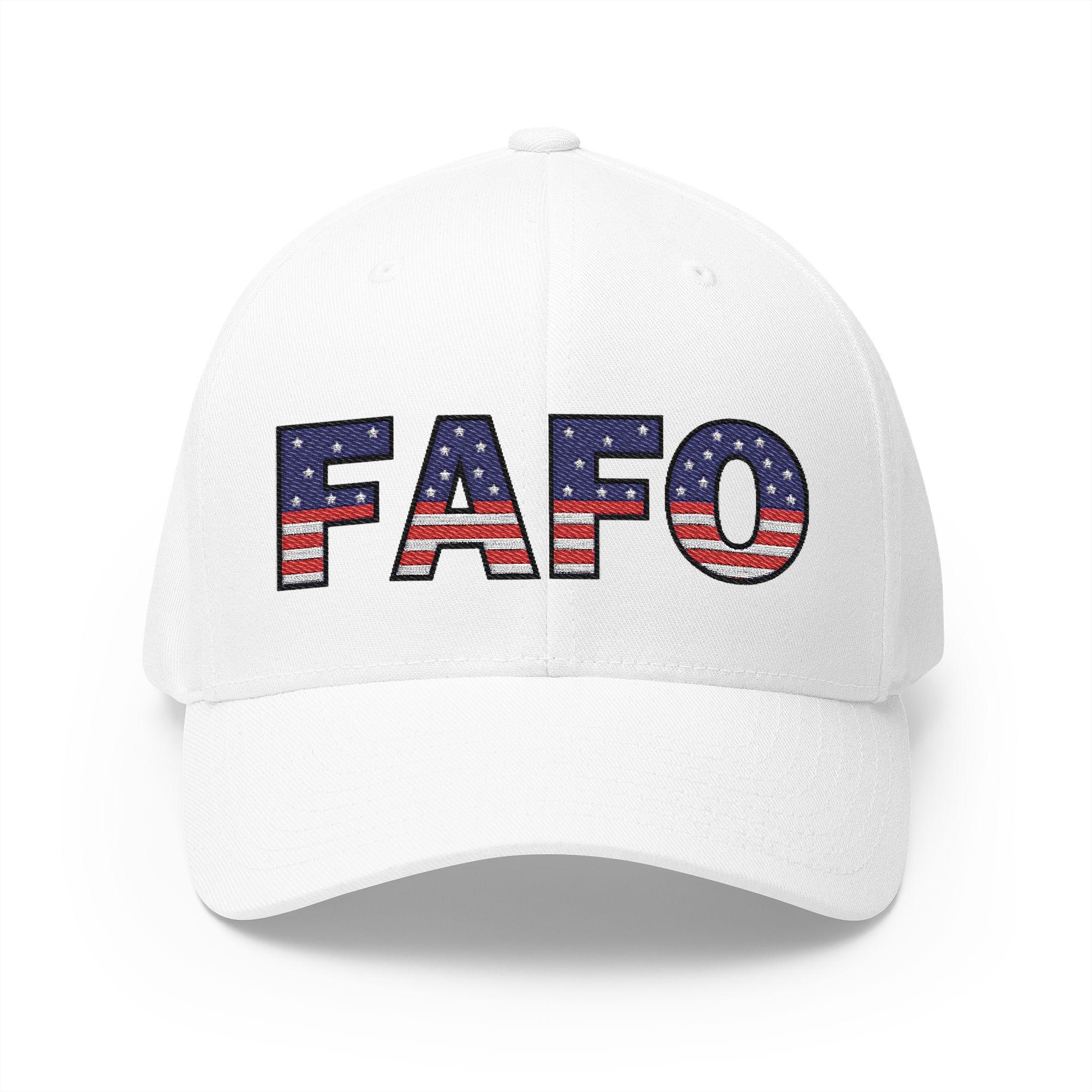 FAFO Patriotic Embroidered Cap, Trendy Hat for Summer, USA Flag Design ...