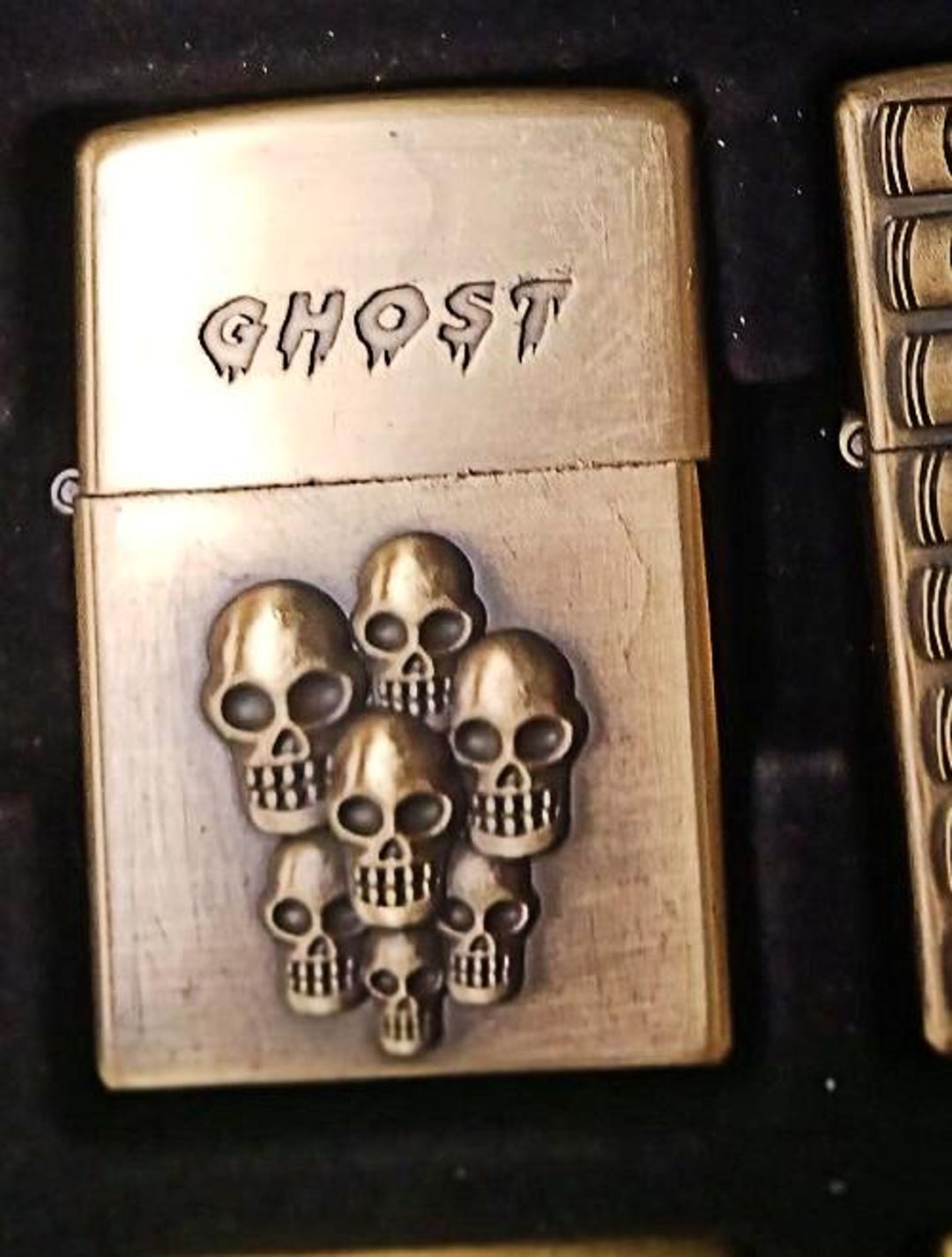 Amazing Brass Finish Ghost Skulls Case Lighter - Etsy