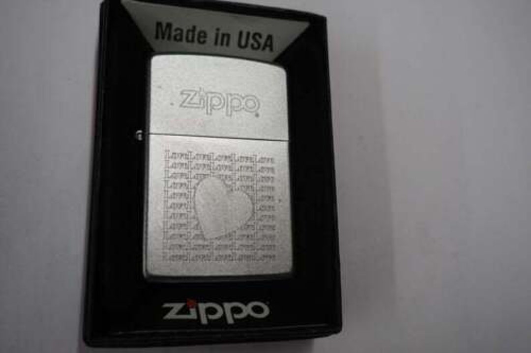 Retired Engraved Lovers Heart Logo Zippo Lighter - Etsy