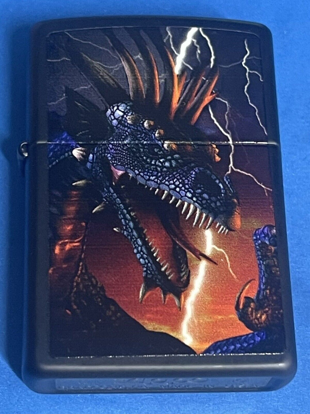 Rare 2010 Black Matte Dragons in Lightening Storm Zippo Lighter - Etsy