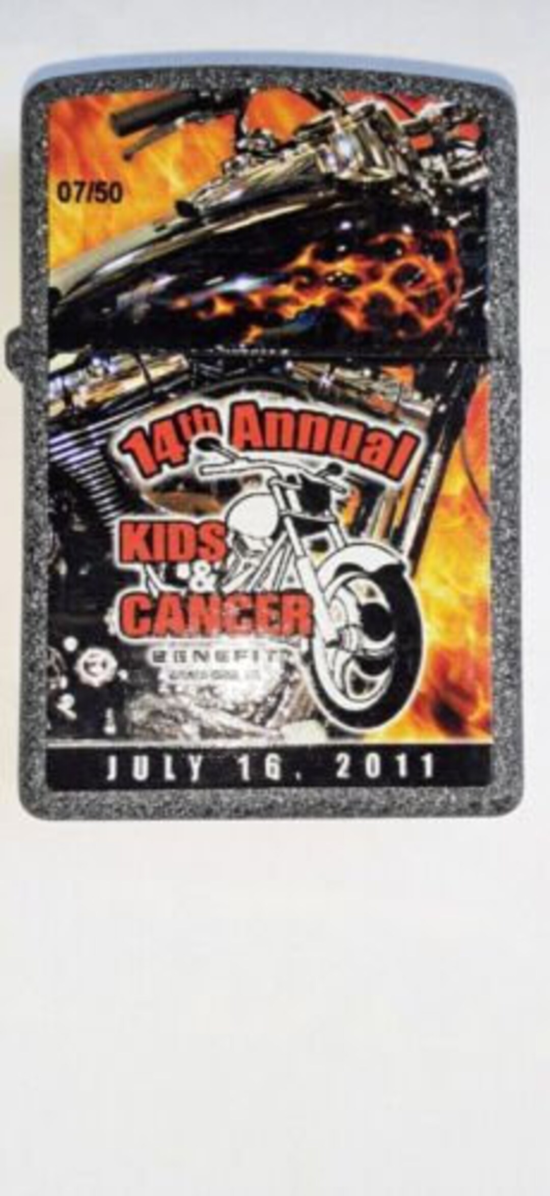Rare 2011 14th Anniversary Kids & Cancer Fundraiser Motorcycle Zippo #7 ...