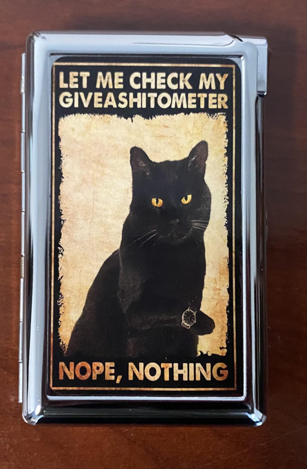 Premium Double Sided Cat Let Me Check My Give A Shit Meter Cigarette ...
