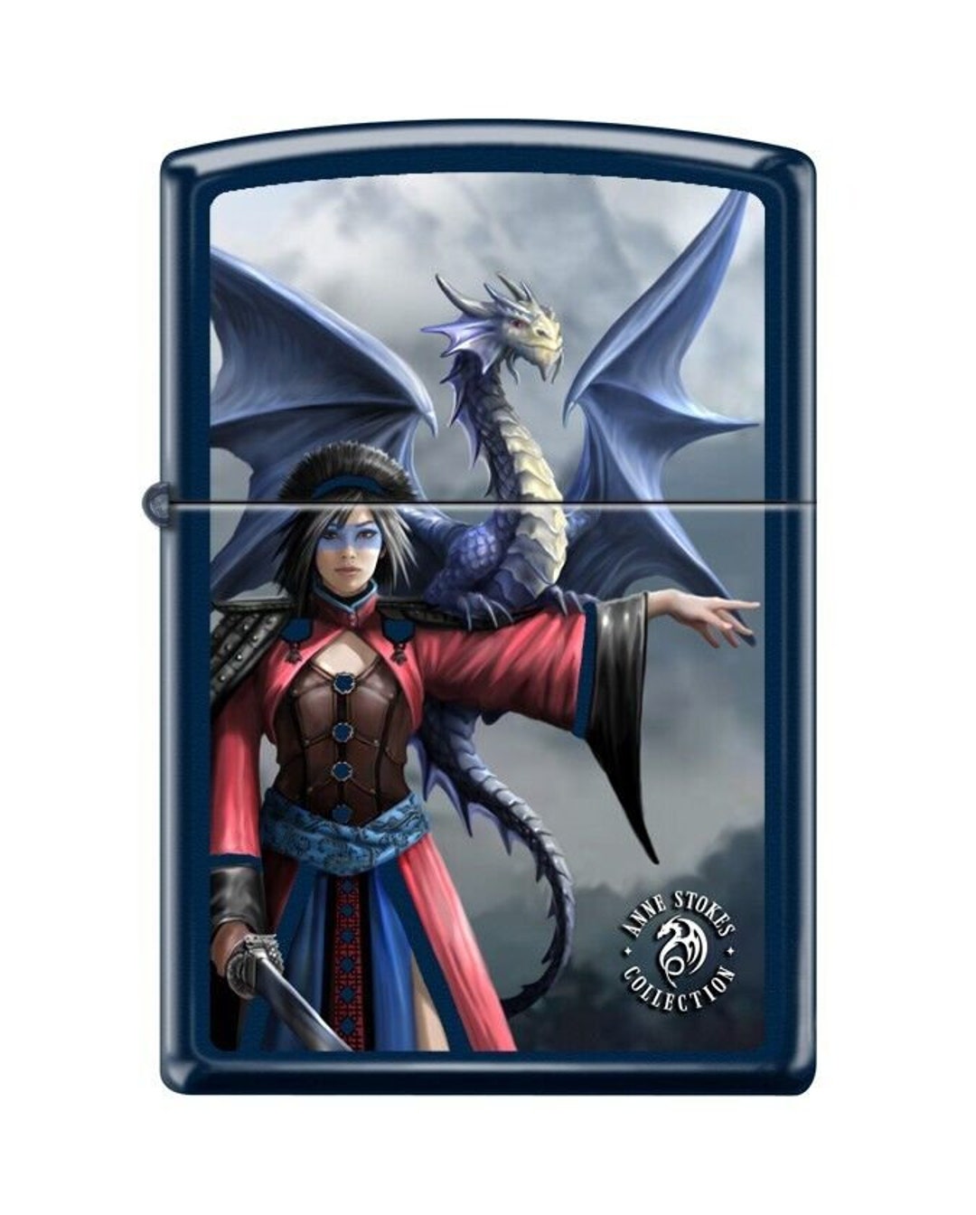 Anne Stokes-gothic Design, Royal Blue Matte Finish Zippo Lighter - Etsy