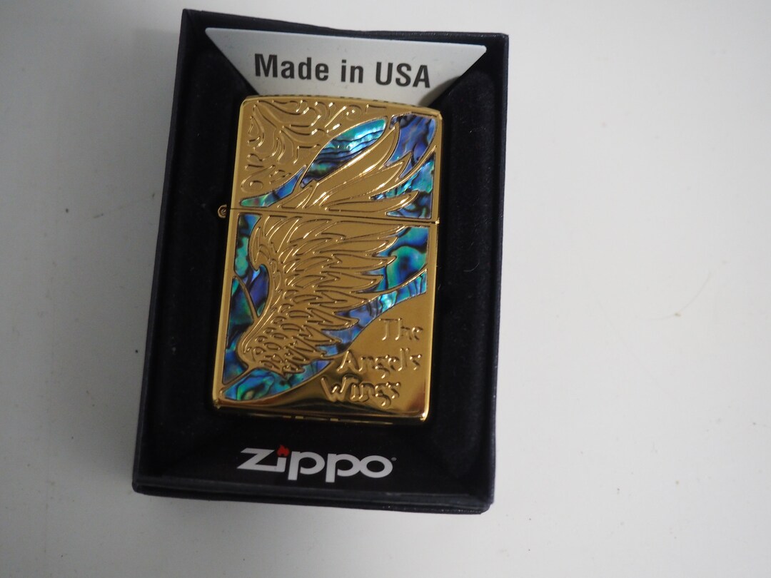 Gorgeous Brass Inlay Shell the Angel's Wing Zippo Lighter - Etsy