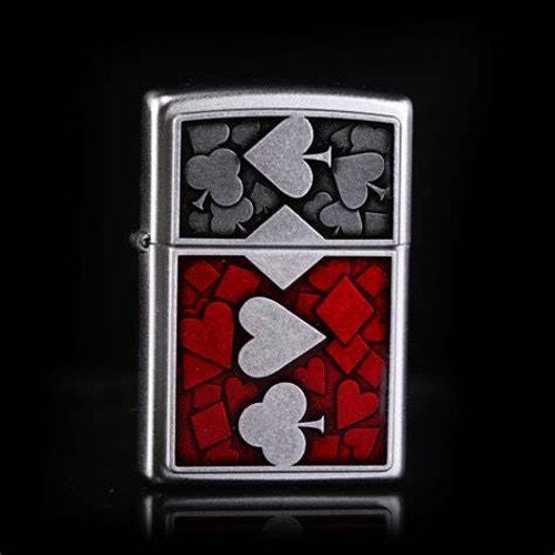 Encendedor Zippo con el emblema de los trajes de cartas, precioso y ...