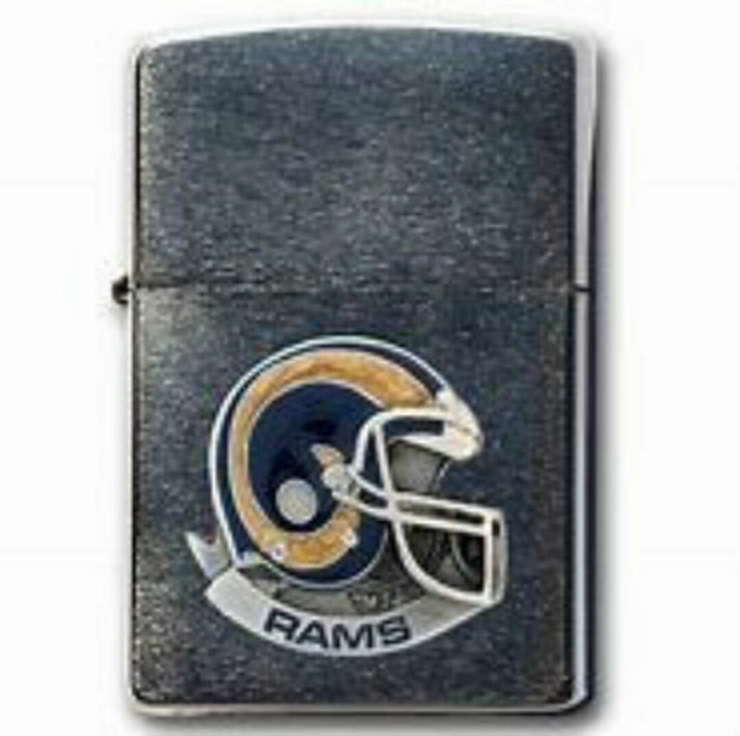 Retired Iconic Los Angeles Rams Logo NFL Enameled Helmet Zippo Lighter ...