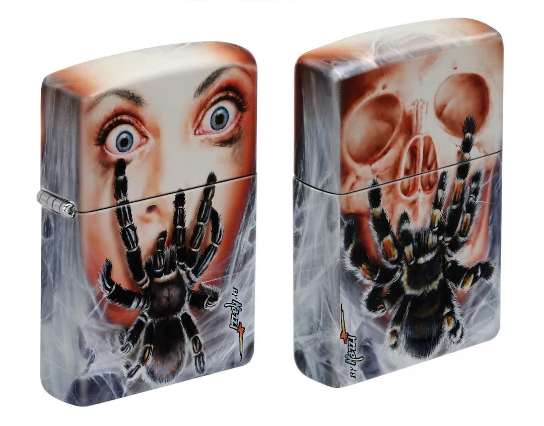 Zippo Mazzi Spider & Face Design, 540 Color Process-2 Sided Lighter - Etsy