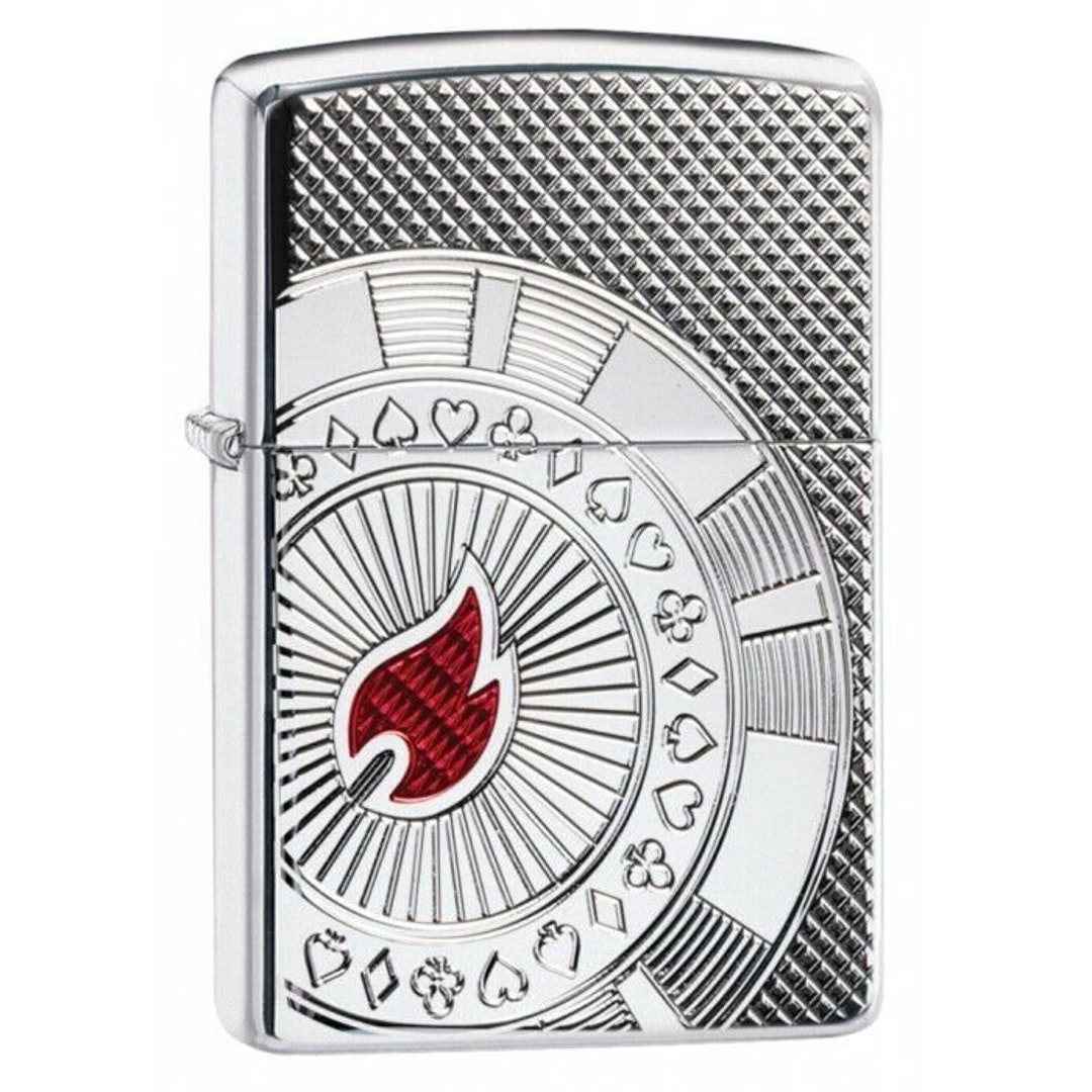 Gorgeous Armor Embossed Poker Chip Zippo Lighter - Etsy