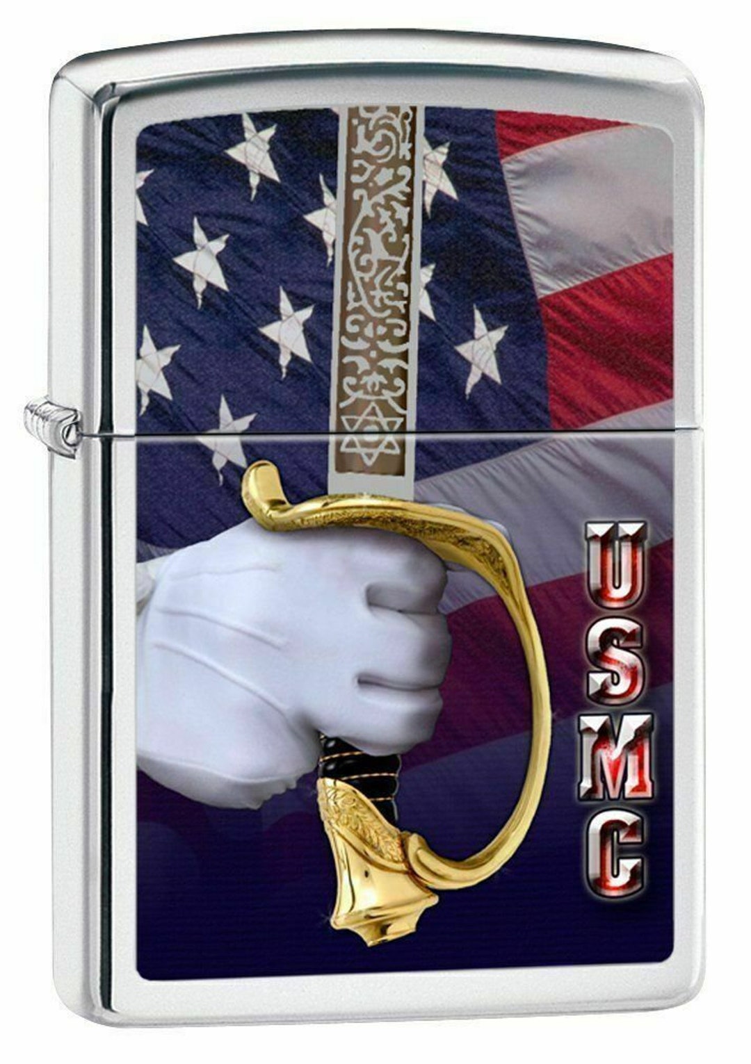 U.S. Marines U.S. Flag and Sword Zippo Lighter - Etsy