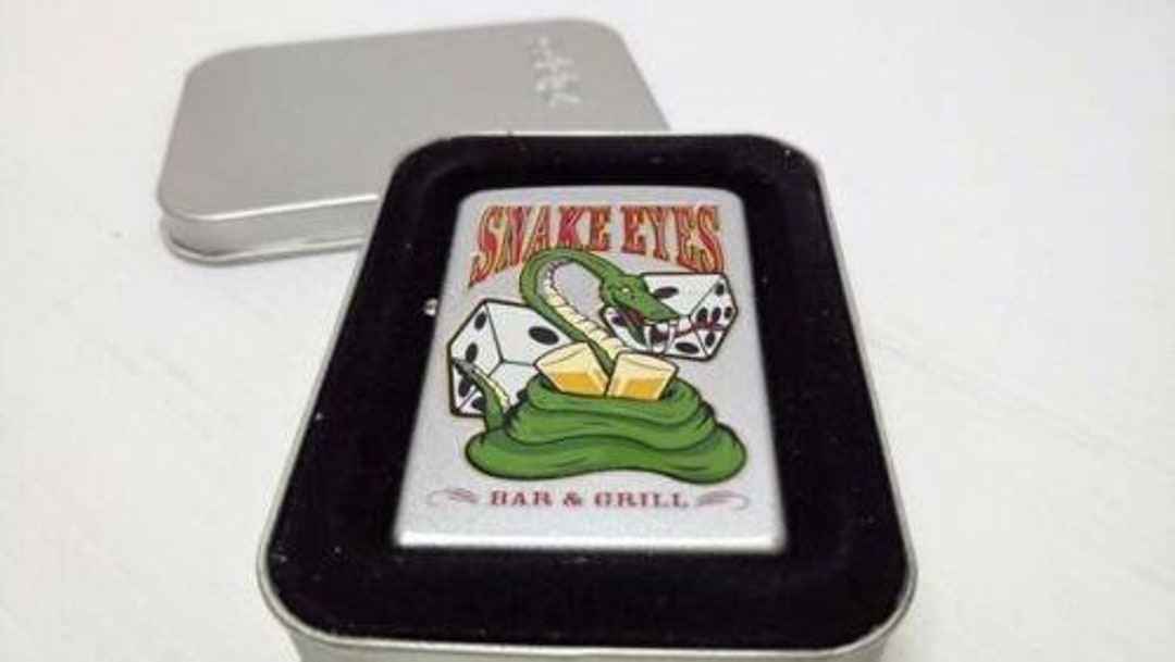 Rare Snake Eyes Bar & Grill Zippo Lighter W/fitted Zippo Butane Torch ...