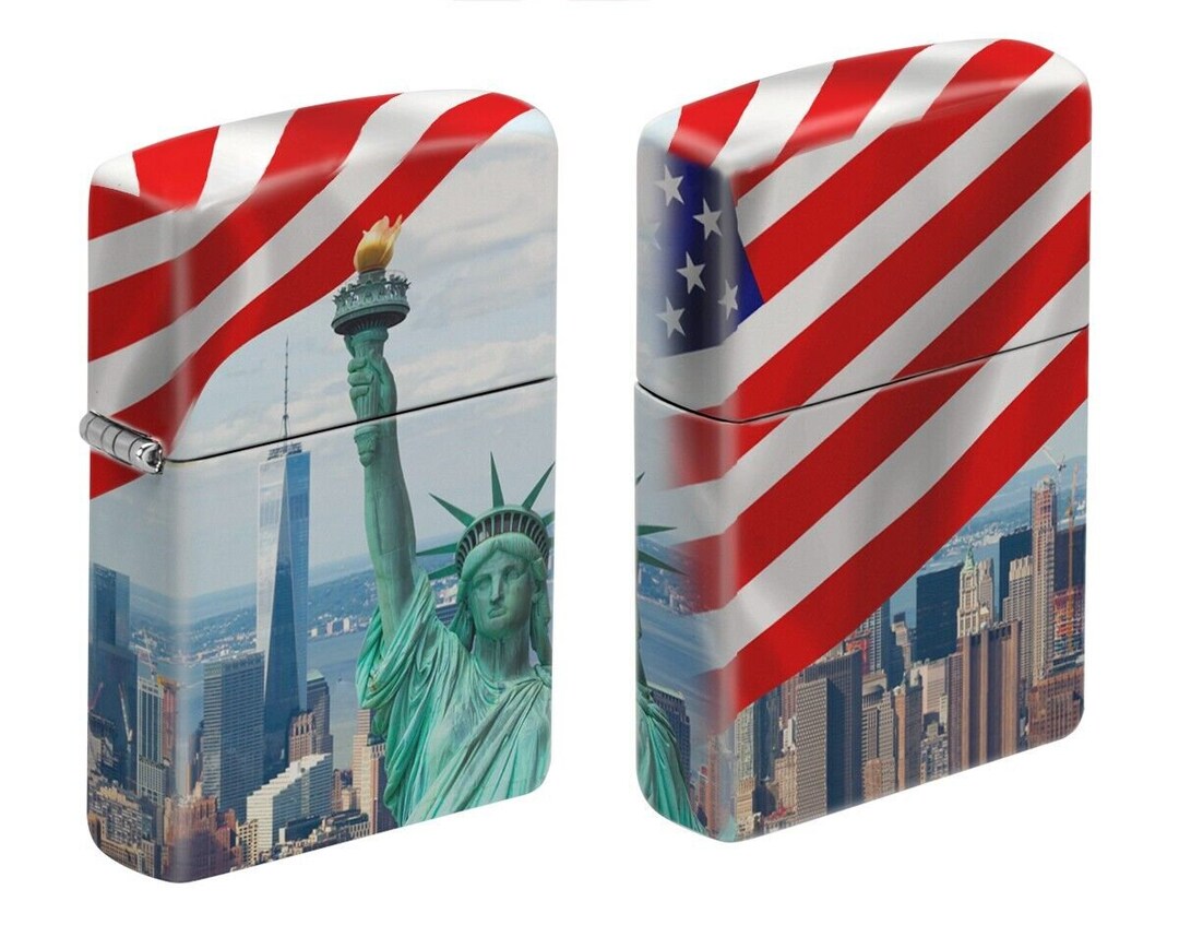 USA Flag & Statue of Liberty 540 Process 4 Sided Zippo Lighter - Etsy