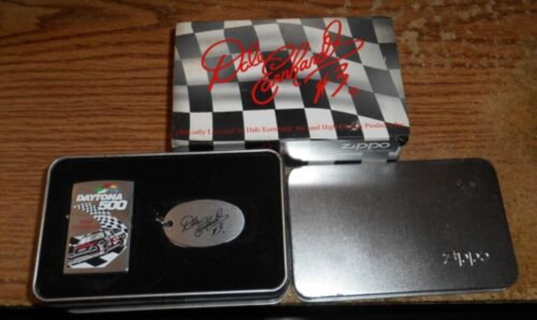 Rare Retired 1998 Dale Earnhardt Daytona 500 Nascar Zippo Lighter Key ...