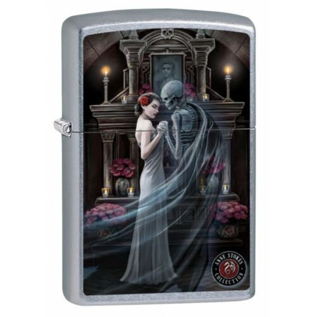 Zippo Lighter: Anne Stokes Skeleton Wedding Street Chrome - Etsy