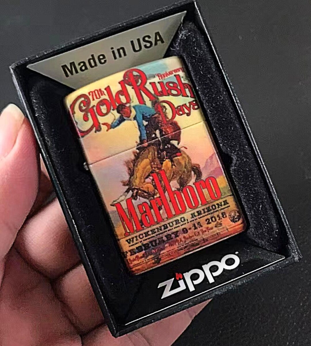 Sharp Marlboro Gold Rush Zippo Lighter Japanese Issue - Etsy