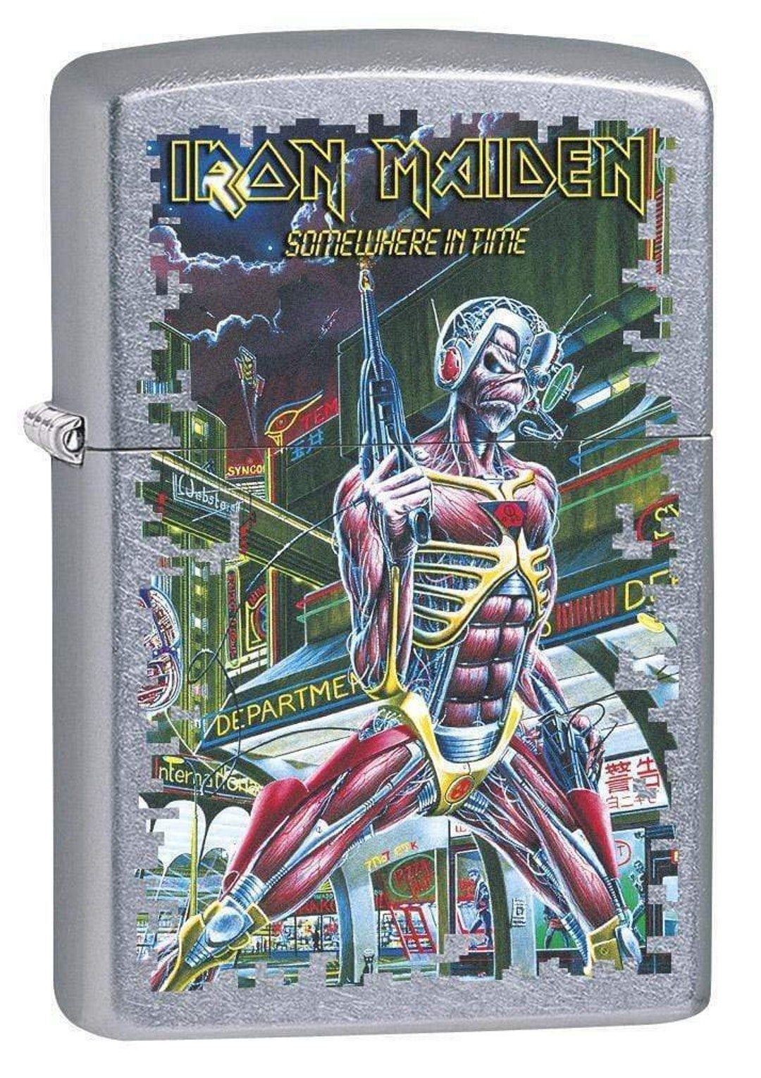 Zippo Lighter: Iron Maiden, Somewhere in Time - Street Chrome - Etsy