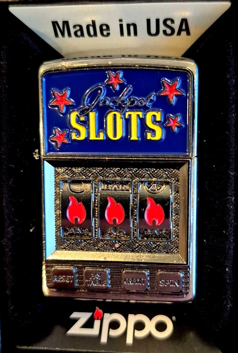 Sharp Zippo Flame Slot Machine 3D Enameled Emblem Zippo Lighter - Etsy