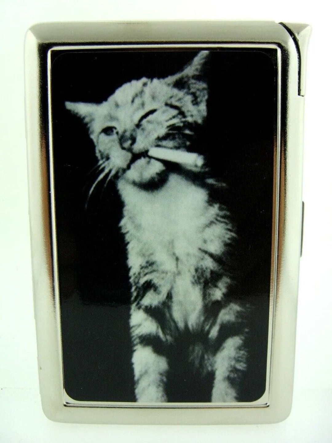Cigarette Case W/built in Butane Lighter Cat Smoking - Etsy