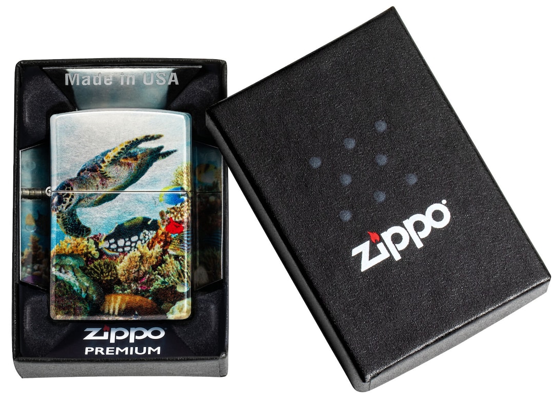 Stunning Multi Sided Premium Turtle Sea Life Zippo Lighter - Etsy