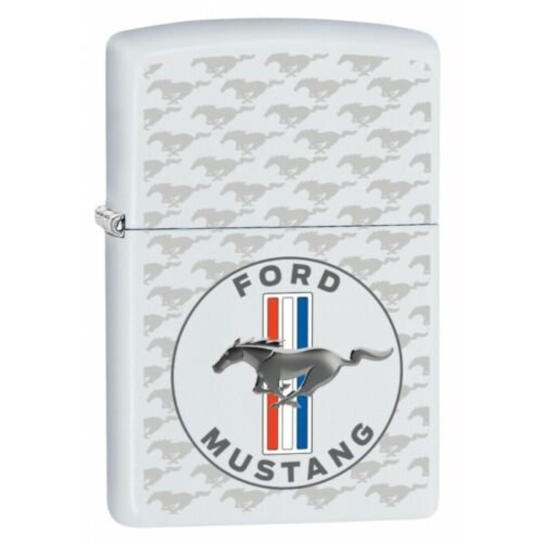 Zippo Lighter: Ford Mustang Logo and Horses White Matte - Etsy