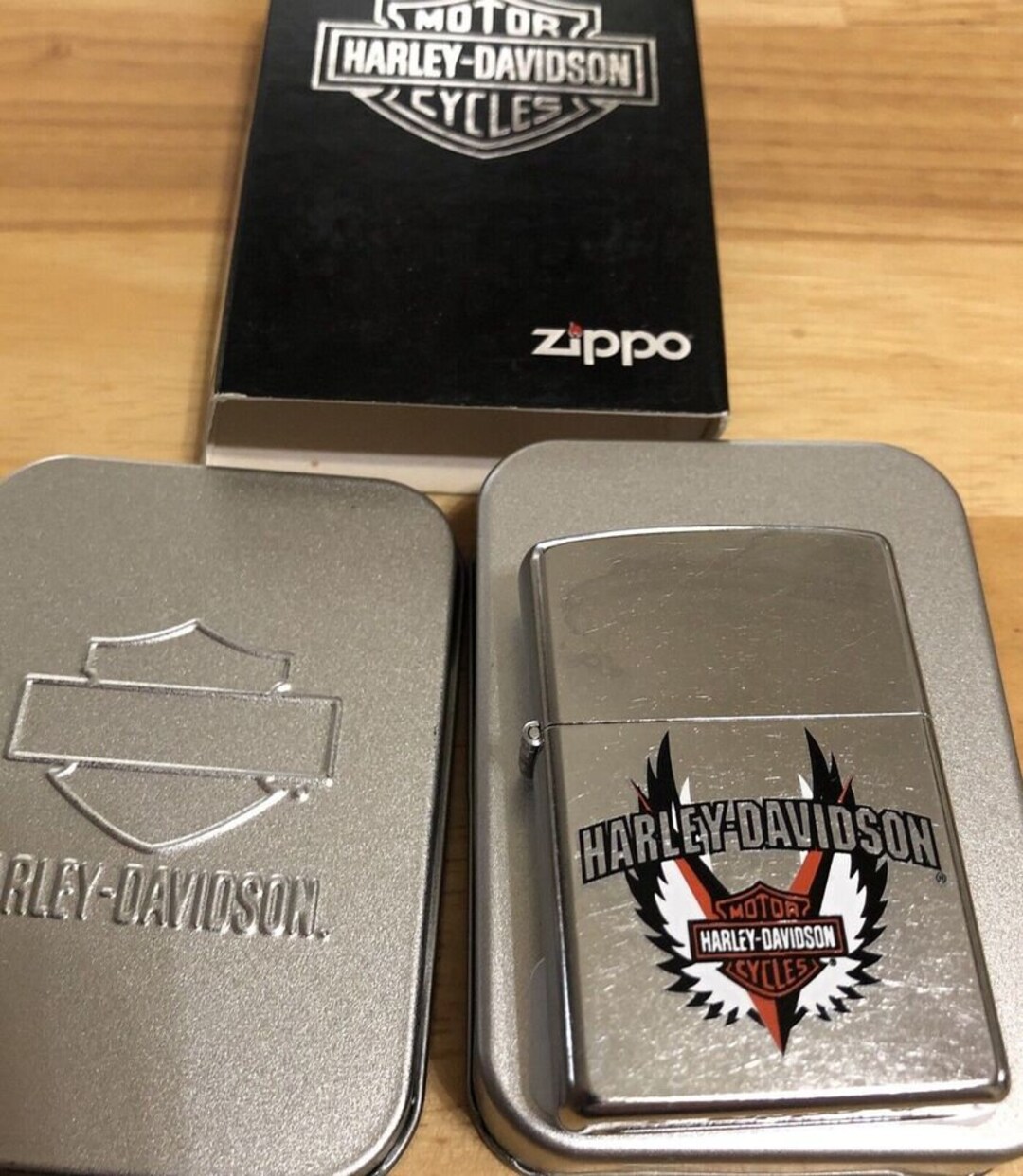 Sharp Vintage Harley Davidson Wings Zippo Lighter - Etsy