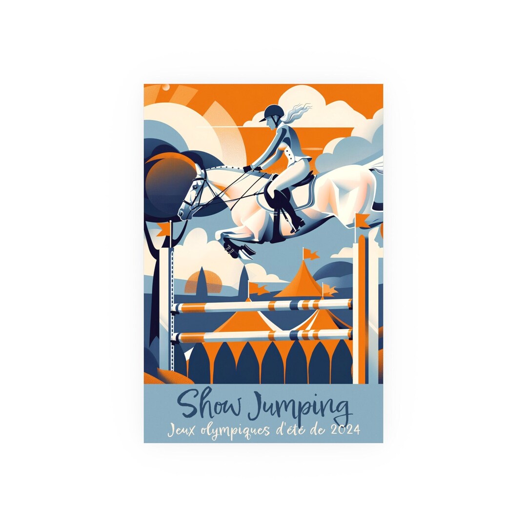 Summer Games 2024 Equestrian Show Jumping Poster, Equestrian Home Decor ...