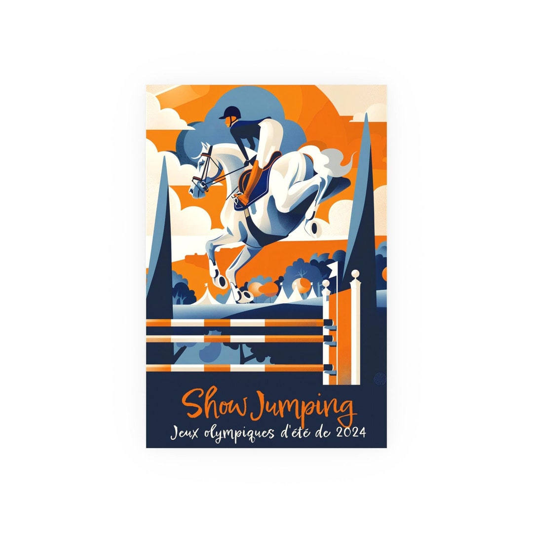 Summer Games 2024 Equestrian Show Jumping Poster, Equestrian Home Decor ...