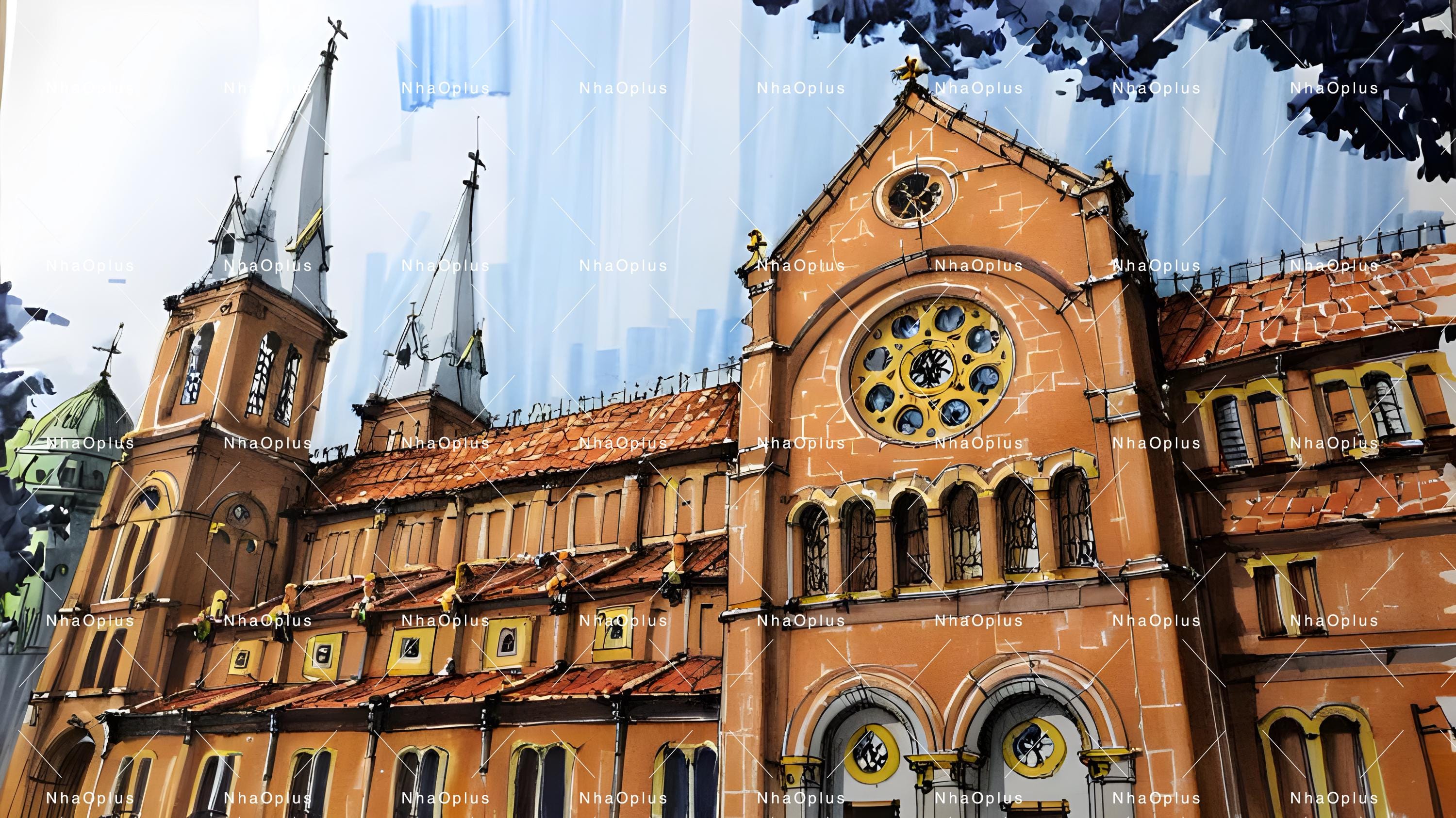 Notre-dame Cathedral of Saigon – 4K Urban Sketch Art Set (10 Images ...