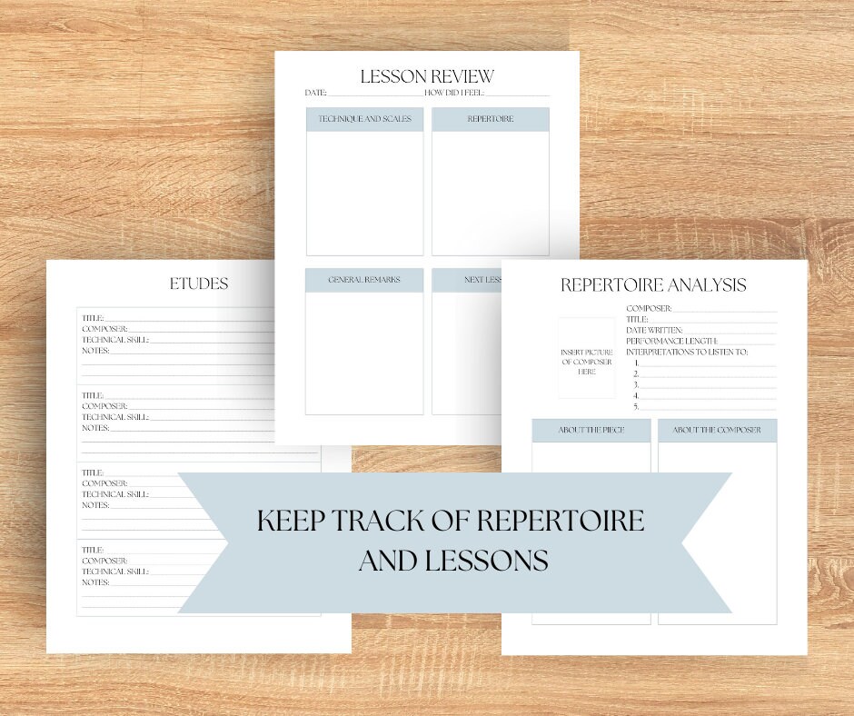 Blue Printable Practice Journal - Etsy