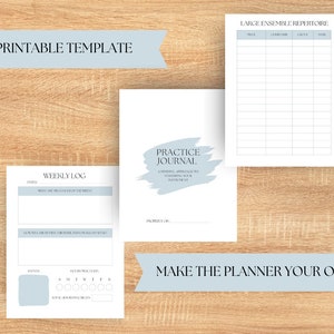 Blue Printable Practice Journal - Etsy