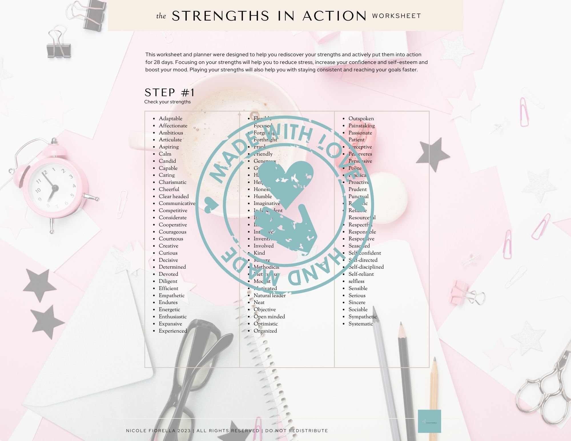 Inner Strength Worksheets, Strengths in Action, Character Strengths and ...