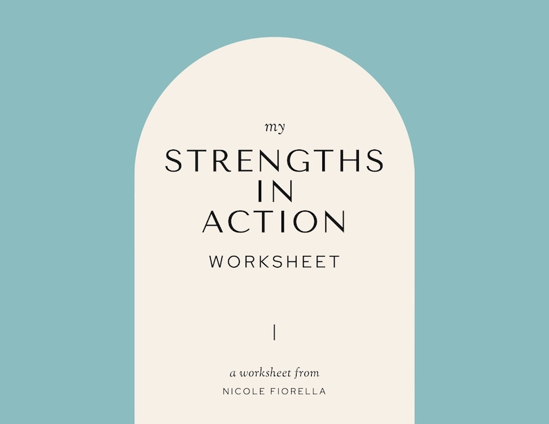 Inner Strength Worksheets, Strengths in Action, Character Strengths and ...