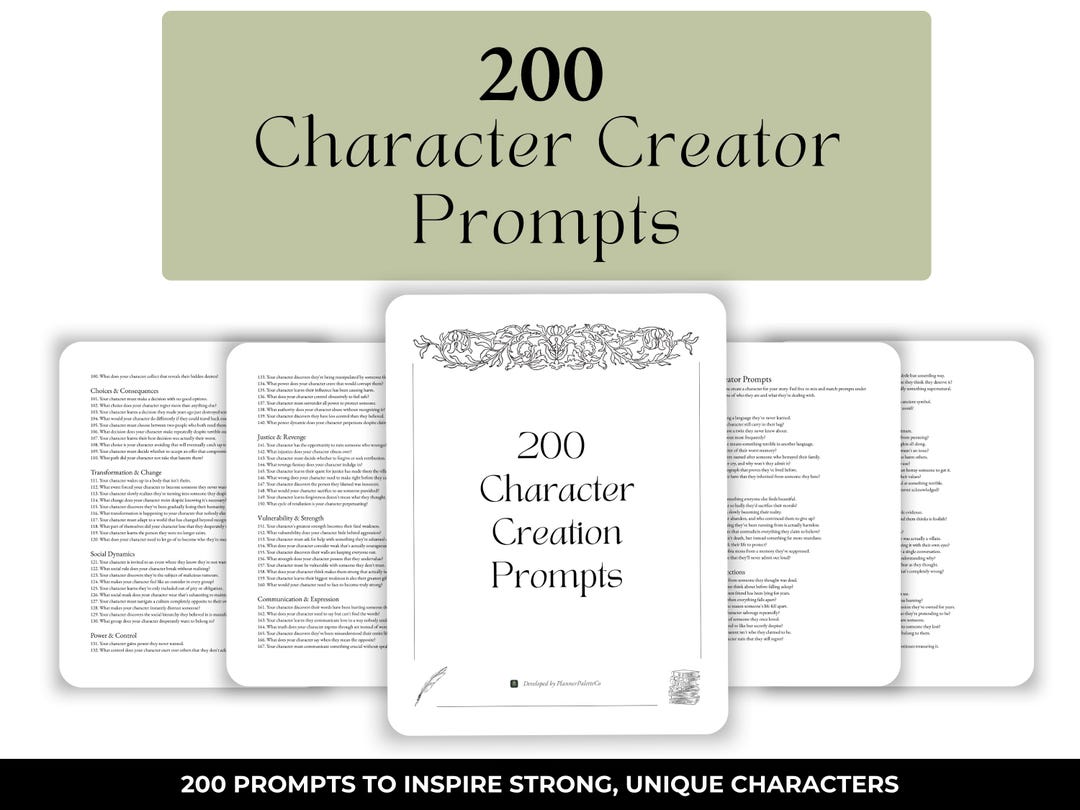 Character Creator Writing Prompts | 200 Character Development Story ...