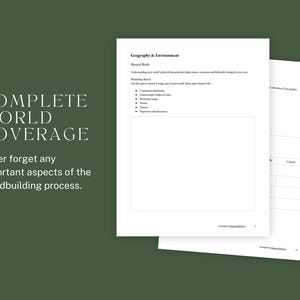 Ultimate Fantasy World-building Workbook | Novel Planning Journal | 20 ...