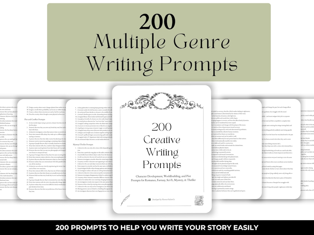 Multiple Genre Creative Writing Prompts | 200 Printer-friendly Story ...