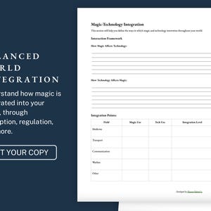 Fantasy Magic System Planner | Worldbuilding Template | Author Writing ...