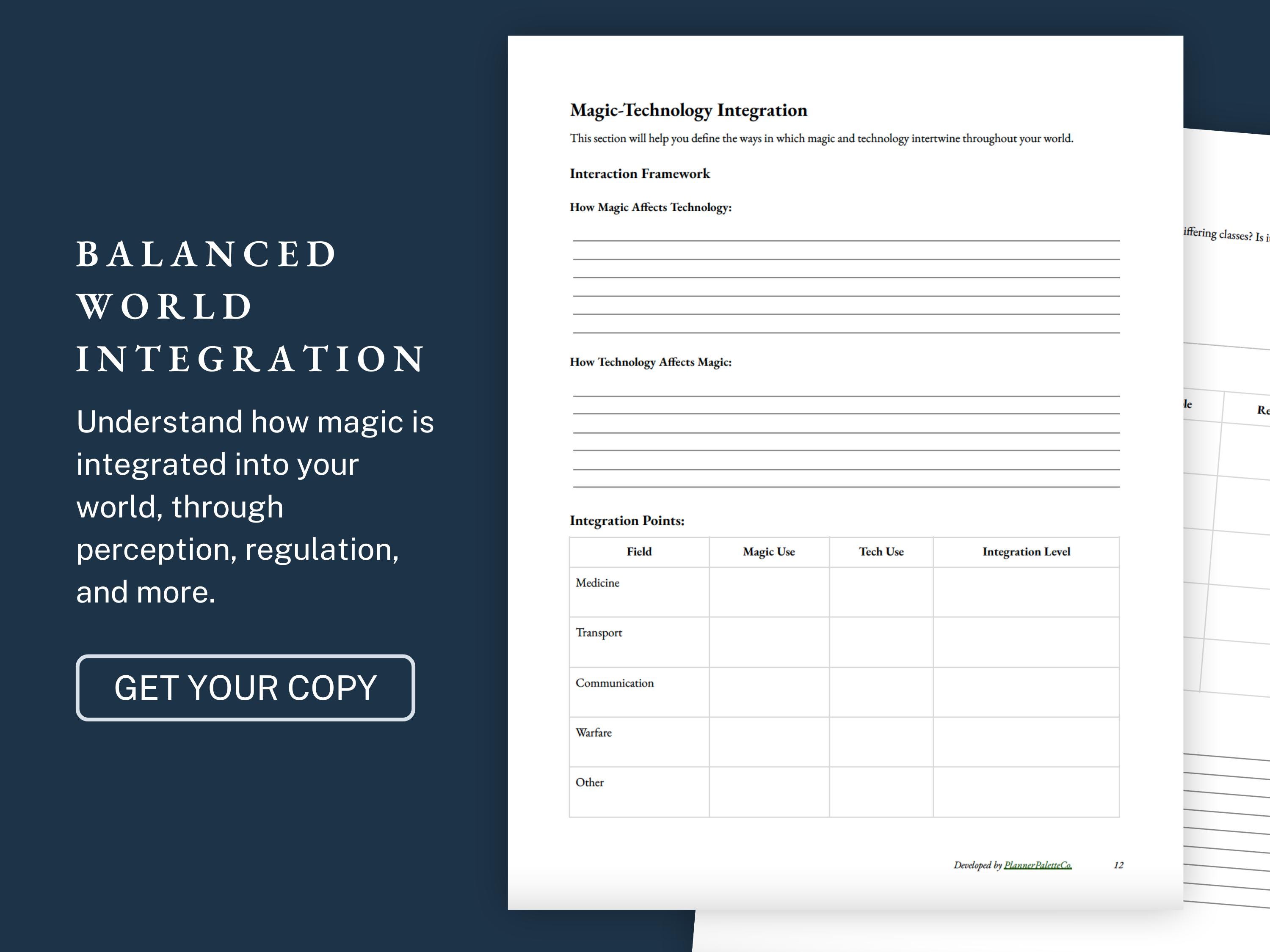 Fantasy Magic System Planner | Worldbuilding Template | Author Writing ...