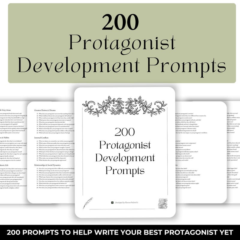 Writer Character Journal - Etsy