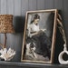Antique Portrait Woman Reading, Vintage Bedroom Wall Decor, Elegant ...