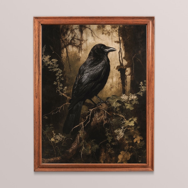 Raven Art Print Etsy