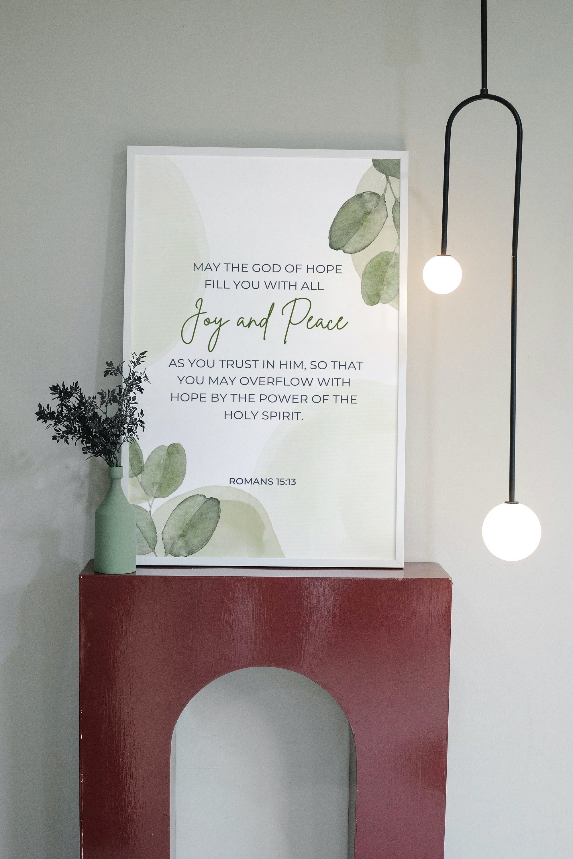 Christian Wall Art, Printable, Bible Verse, Romans 15:13, Scripture ...