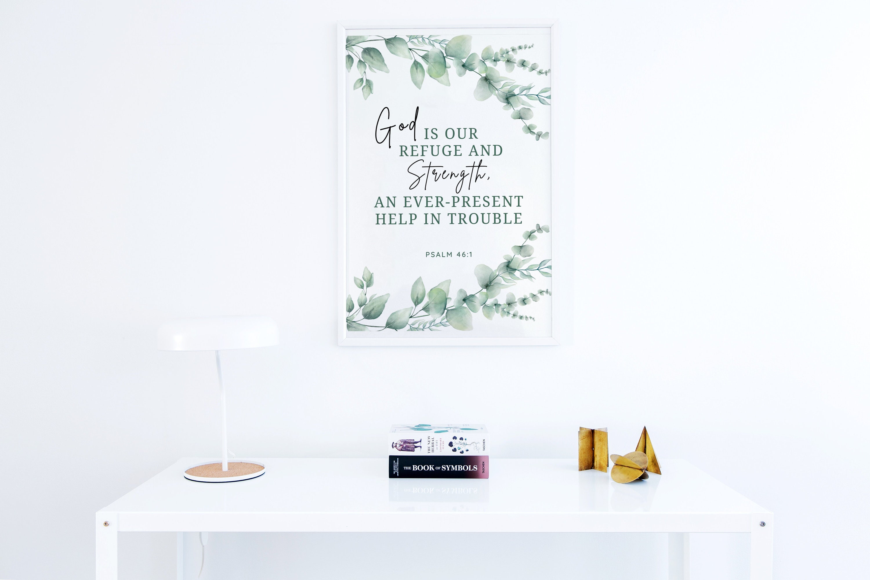 Christian Wall Art, Printable, Bible Verse, Psalm 46.1, Scripture Wall ...