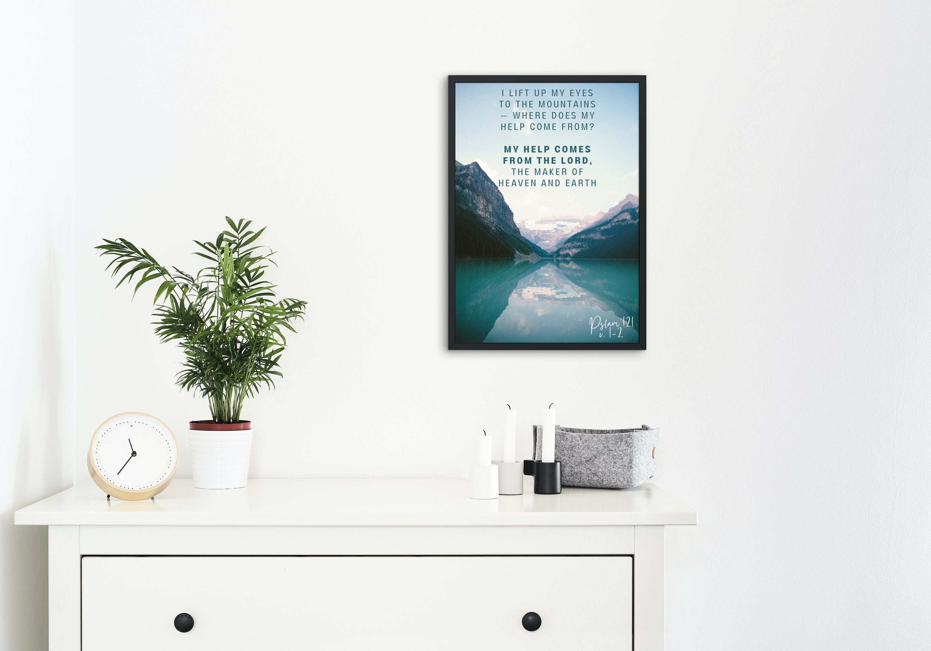 Christian Wall Art, Printable, Bible Verse, Psalm 121:1-2, Scripture ...