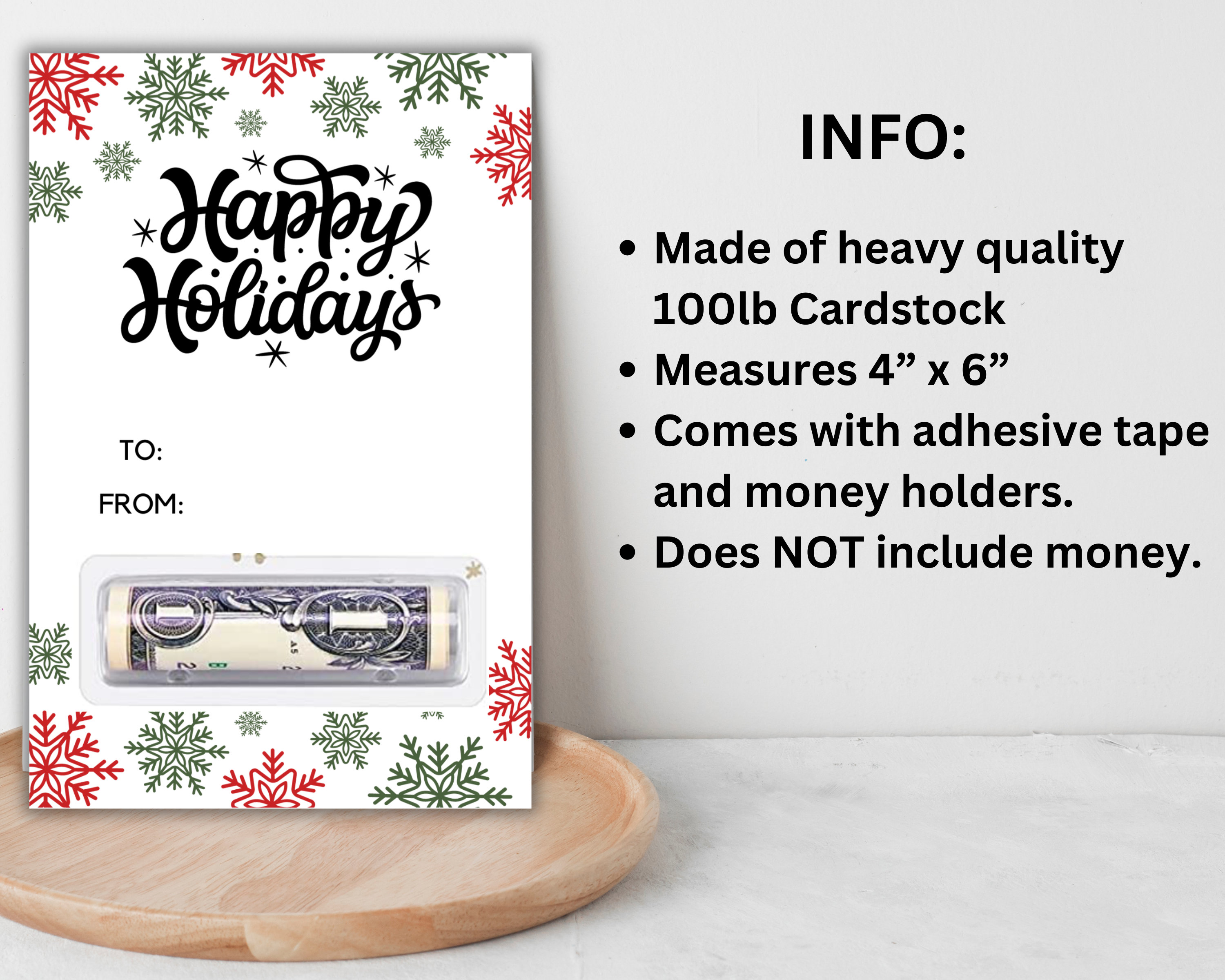 Happy Holiday Money Card Holiday Gift for Kids Money - Etsy