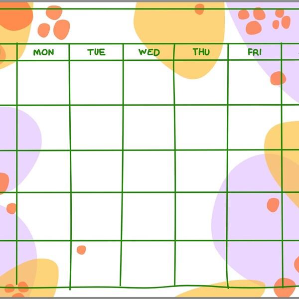 Fill in Calendar - Etsy