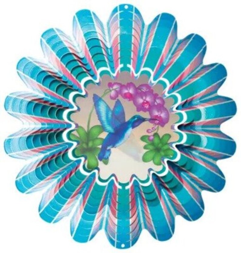 Animated Hummingbird Stainless Steel 12 Wind Spinner - Etsy